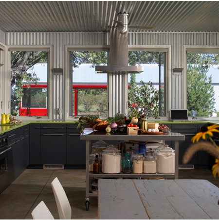 HOME DZINE Home Decor | Corrugated sheet metal for indoors