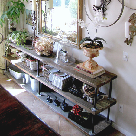 HOME DZINE Home DIY | Scaffolding plank display table