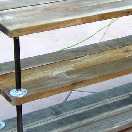 HOME DZINE Home DIY | Scaffolding plank display table