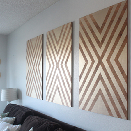 HOME DZINE Home Decor | Make your own chevron wall art