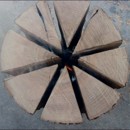 HOME DZINE Garden Ideas | Build a swedish fire log