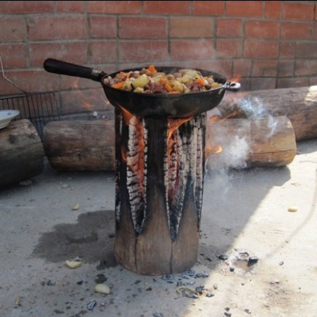 HOME DZINE Garden Ideas | Build a swedish fire log