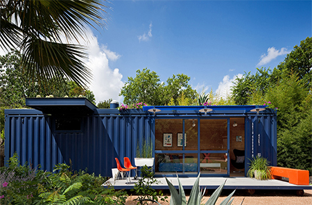HOME DZINE Home Decor | Shipping container = comfortable garden room