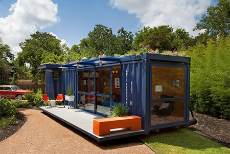 HOME DZINE Home Decor | Shipping container = comfortable garden room