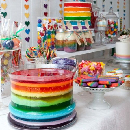 HOME DZINE RECIPES AND COOKING TIPS | Rainbow jelly party desserts and ...