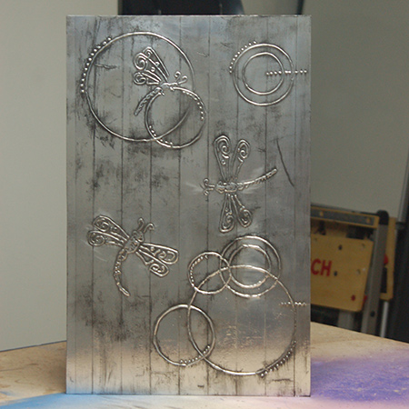 HOME DZINE Craft Ideas | Faux pewter wall art