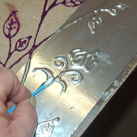 HOME DZINE Craft Ideas | Faux pewter wall art