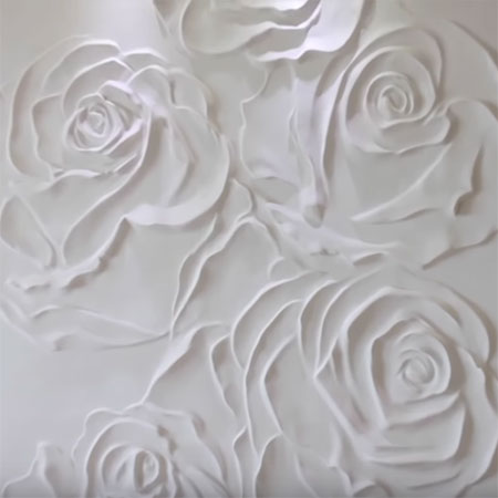 HOME DZINE Home Decor | Bas Relief Plaster Roses Wall Panel