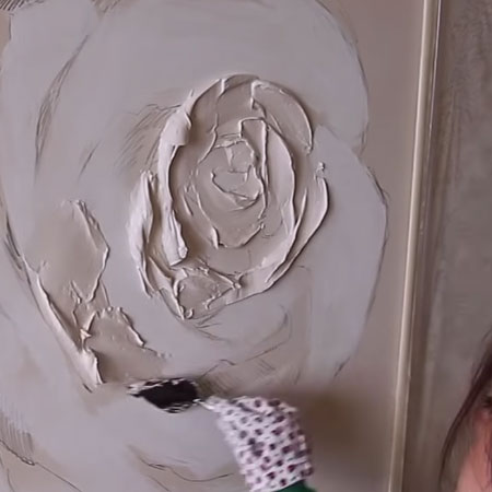 HOME DZINE Home Decor | Bas Relief Plaster Roses Wall Panel