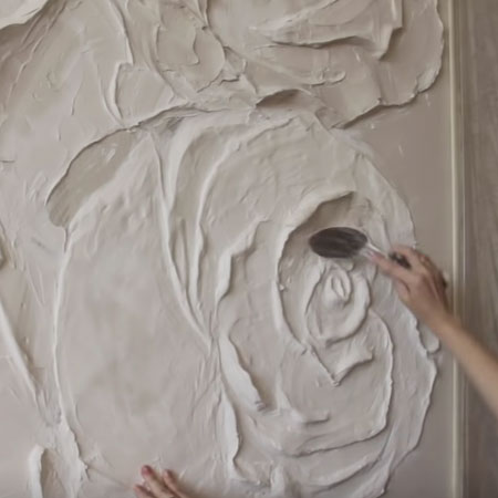 HOME DZINE Home Decor | Bas Relief Plaster Roses Wall Panel