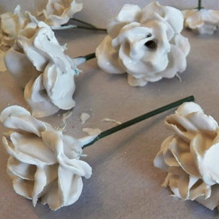 HOME DZINE Craft Ideas | Everlasting Plaster-Dipped Flowers