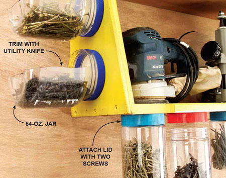 HOME DZINE Home DIY | DIY Tip: Recycle Materials for Workshop Organisation