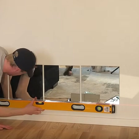 Make a Mirror Wall Feature for a Living Room