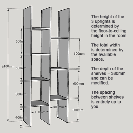 These Vertical Shelves are Perfect for a Small Bedroom