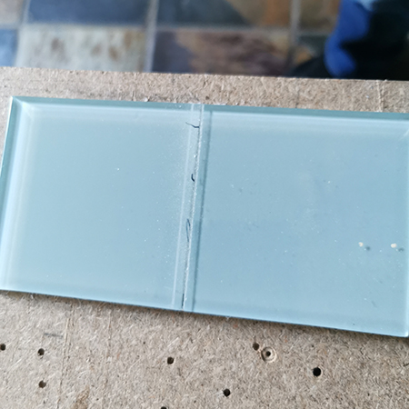 Easily Cut Curves on Glass Mosaic or Subway Tiles