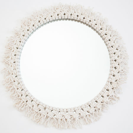 Easy Macramé Framed Mirror